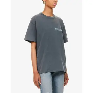 ANINE BING Palm Logo Cotton T-shirt