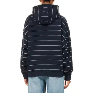 SISTERS & SEEKERS Striped Logo Cotton-blend Hoodie