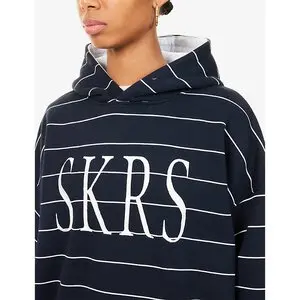 SISTERS & SEEKERS Striped Logo Cotton-blend Hoodie