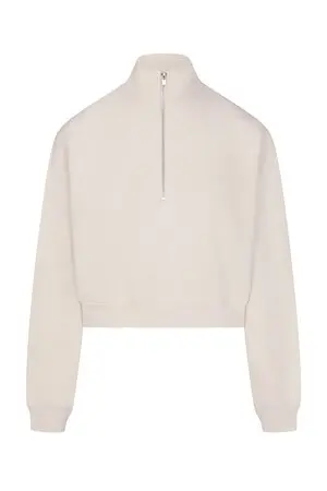 SKIMS Drapey French Terry Half Zip Pullover Sweatshirt