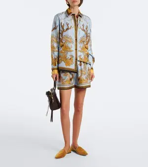 La DoubleJ Printed Silk Satin Shirt