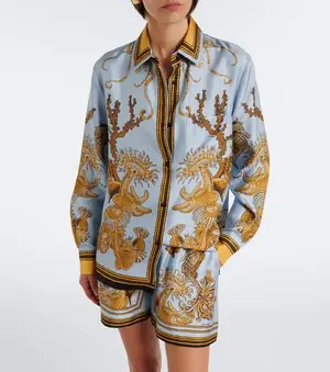 La DoubleJ Printed Silk Satin Shirt