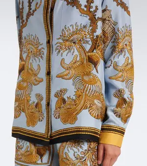 La DoubleJ Printed Silk Satin Shirt
