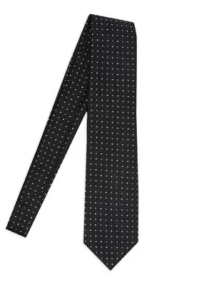 TOM FORD Silk Tie With Micro Design