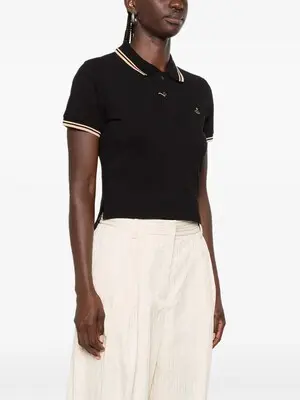 VIVIENNE WESTWOOD Classic Polo Shirt With Orb Embroidery - Black