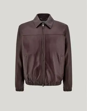 Canali Burgundy Lambskin Blouson