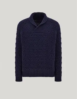 Canali Alpaca And Polyamide Textured Pullover