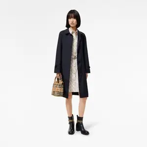 Burberry Long Belted Nylon Tickhill Car Coat