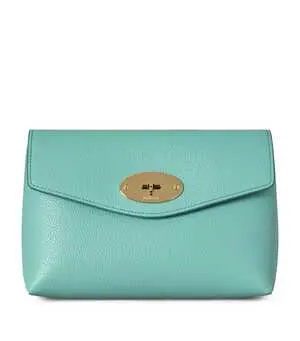 Mulberry Leather Darley Cosmetic Pouch - Blue
