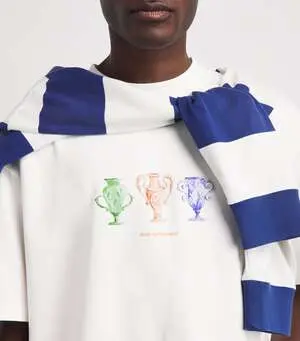 Drole De Monsieur Cotton Signature T-shirt With Chalice Print