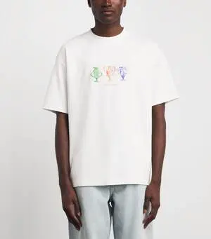 Drole De Monsieur Cotton Signature T-shirt With Chalice Print