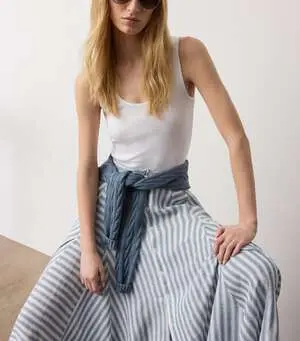 Ralph Lauren Linen Shamus Maxi Skirt