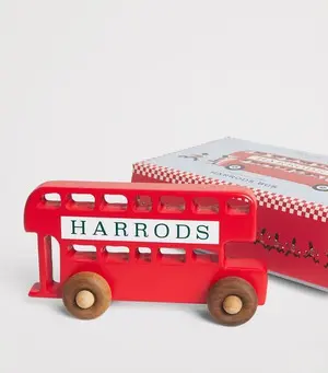 Harrods Wooden Double-decker Bus Model