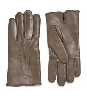 Giorgio Armani Lambskin Gloves - Brown