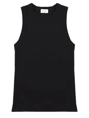 Saint Laurent Tank Top Cassandre A Coste - Black