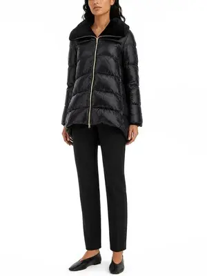 Herno Piumino A-shape Quilted Down Jacket - Black