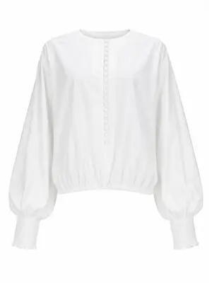Balmain Camicia Con Manica A Pipistrello - White