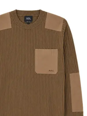 A.p.c. Mallarmé" Ribbed Wool Pullover - Brown