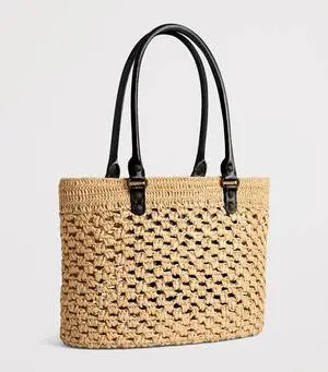 Balenciaga Raffia-lambskin Le City Basket Bag