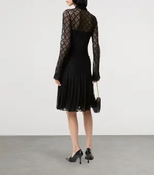 Burberry Lace Check Midi Shirt Dress