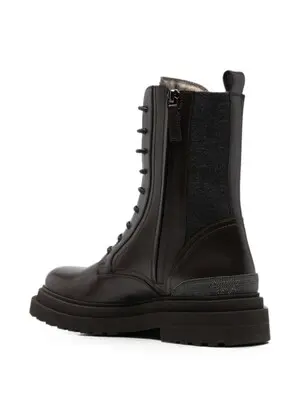Brunello Cucinelli Leather Lace-up Boots