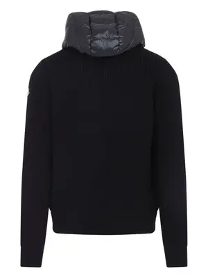Moncler Wool And Nylon Padded Cardigan