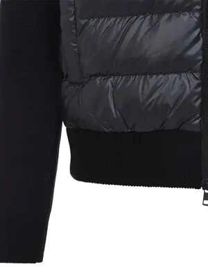 Moncler Wool And Nylon Padded Cardigan