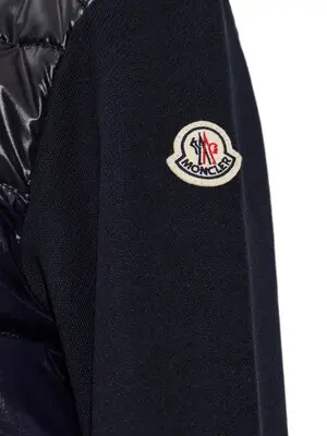 Moncler Wool And Nylon Padded Cardigan