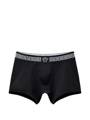 Versace Medusa Motif Greek-style Waist Cotton & Elastane Underwear - Nero