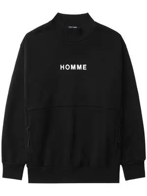 Comme Des Garçons Cotton Jersey Panel Sweater T-shirt - Black