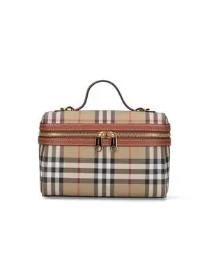 Burberry Mini Top Handle Bag With Adjustable Strap - Beige