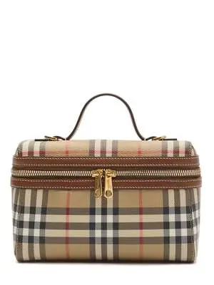 Burberry Mini Top Handle Bag With Adjustable Strap - Beige