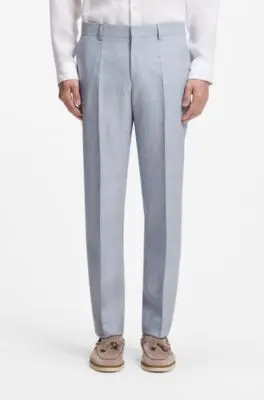 BOSS Two-piece Regular-fit Suit In Checked Fabric