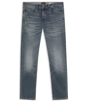 BOSS Slim-fit Jeans In Stretch-cotton Denim - Grey