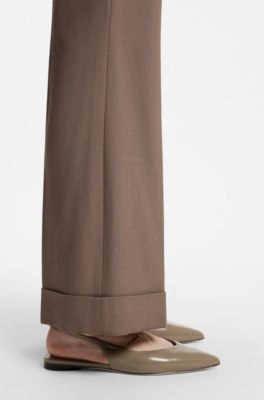 BOSS Leather Slingback Pumps - Beige