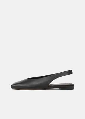 Vince Darlina Leather Slingback Flat - Black