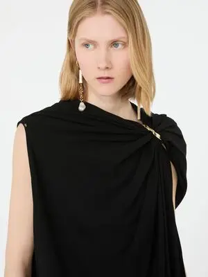 Max Mara Draped Fluid Jersey Top