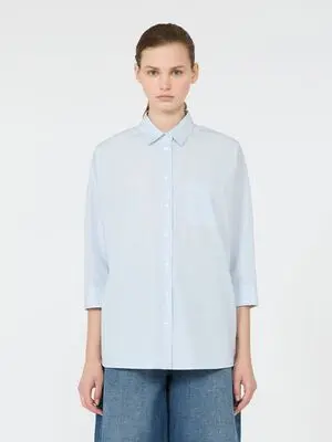 Max Mara Boxy Cotton Poplin Shirt