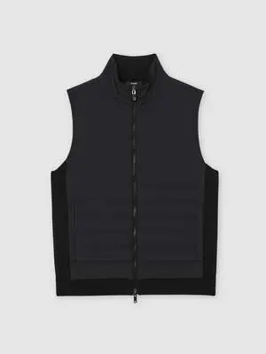 REISS Newford Funnel-neck Quilted Knit Gilet