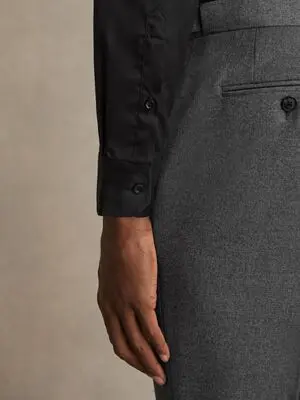 REISS Storm Slim Fit Slim Fit Two-fold Cotton Shirt
