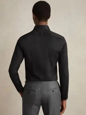 REISS Storm Slim Fit Slim Fit Two-fold Cotton Shirt