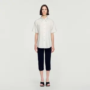 Sandro Oversized Pleated Back Shirt