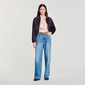 Sandro Striped Tie-neck Shirt