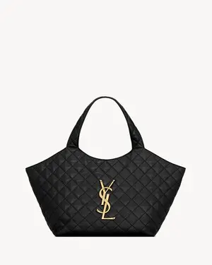 Saint Laurent Icare Medium Quilted Nappa Bag - Black