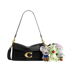 BRAIN DEAD X Coach Soft Tabby Shoulder Bag 26 With Crochet Charms - Black