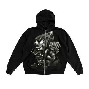 TRAVIS SCOTT X Spongebob Legal Tender Zip Hoodie - Black
