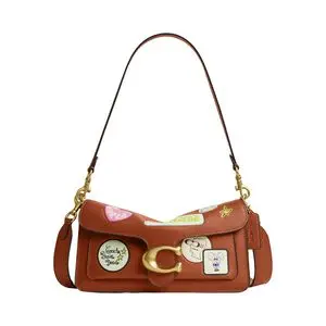 BRAIN DEAD X Coach Burnished Soft Tabby Shoulder Bag 26 With Patches 'amber - Brown