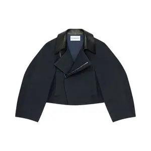Givenchy A-line Cocoon Sleeve Jacket 'dark Navy - Blue