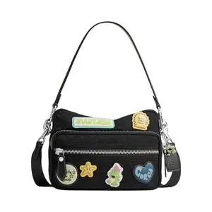 BRAIN DEAD X Coach Signature Nylon Dakota Crossbody With Patches - Black