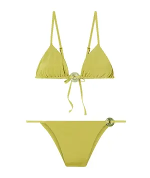 SARA CRISTINA Embellished Bikini - Green